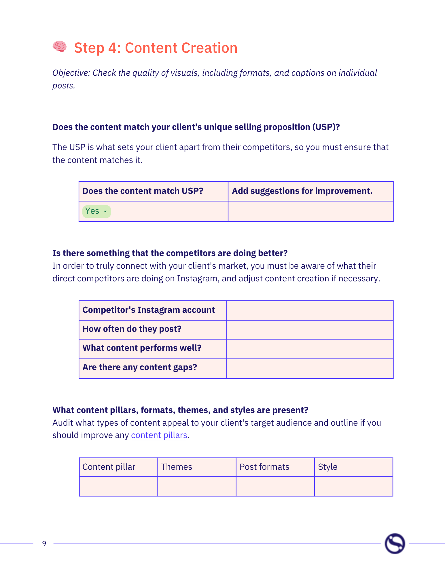 [FREE template] Audit Instagram Profile in 30 minutes or less